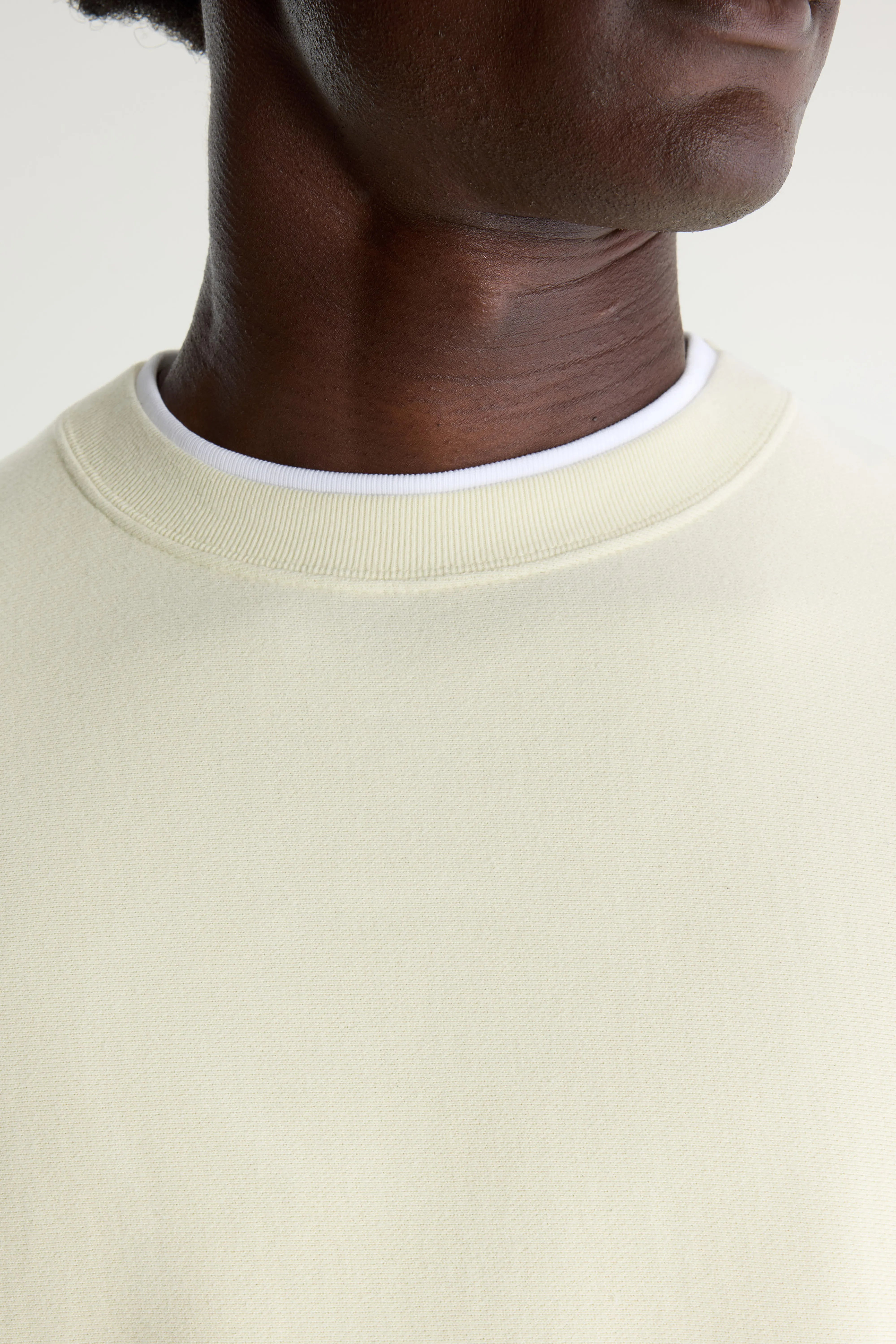 Yellow regular crewneck sweatshirt for men | Bellerose