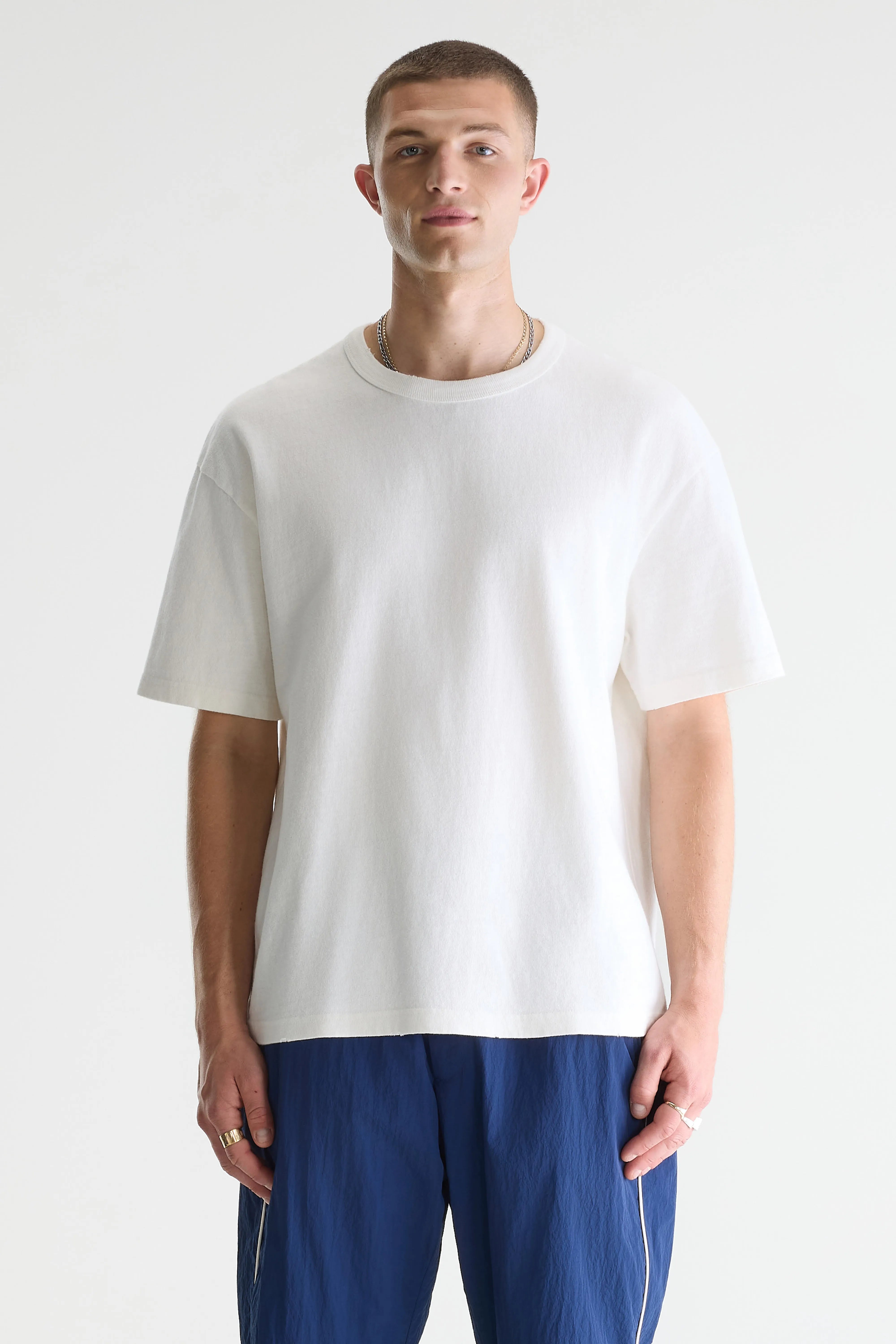 Relaxed short sleeve off-white t-shirt for men | Bellerose
