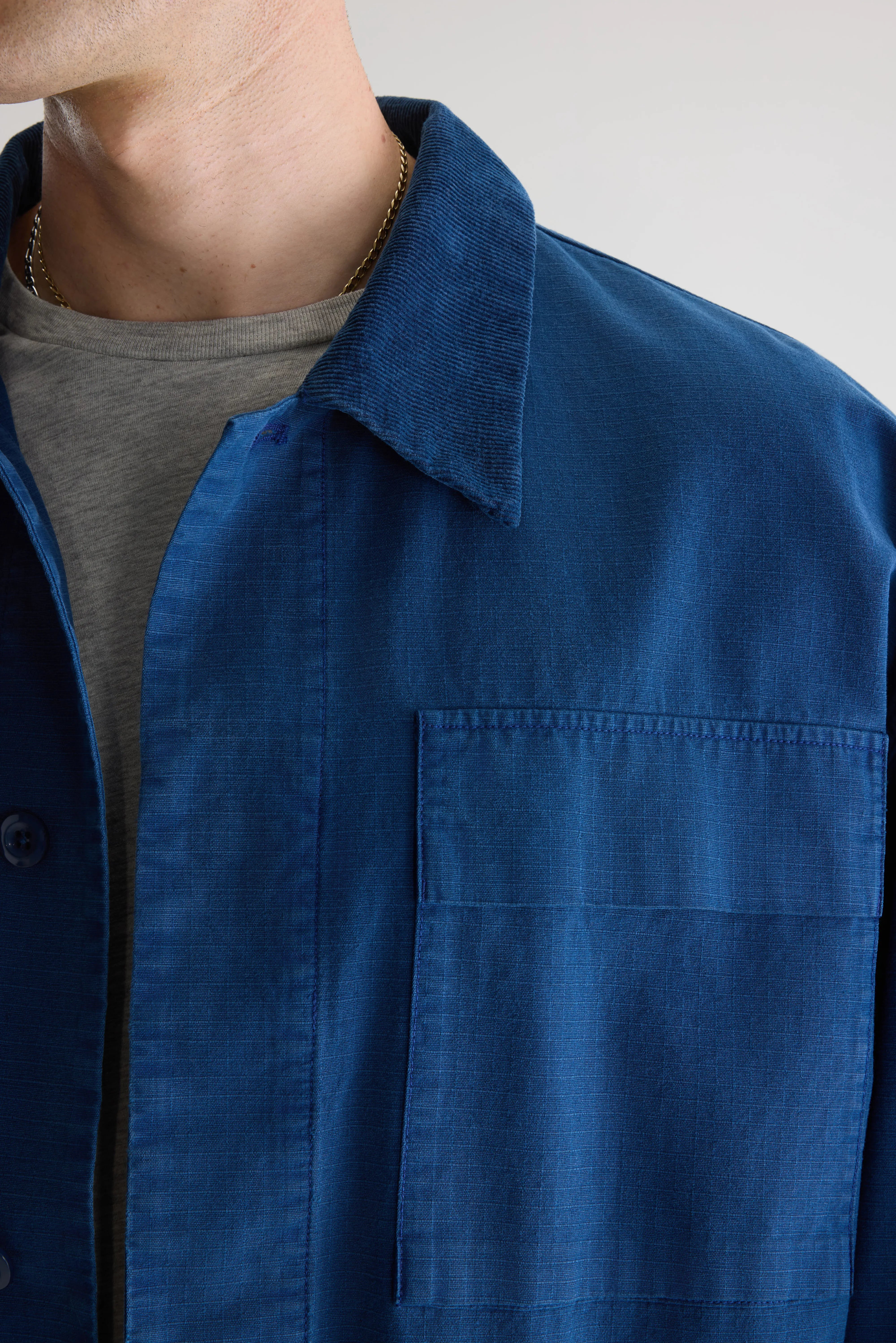 Navy workwear style overshirt for men | Bellerose