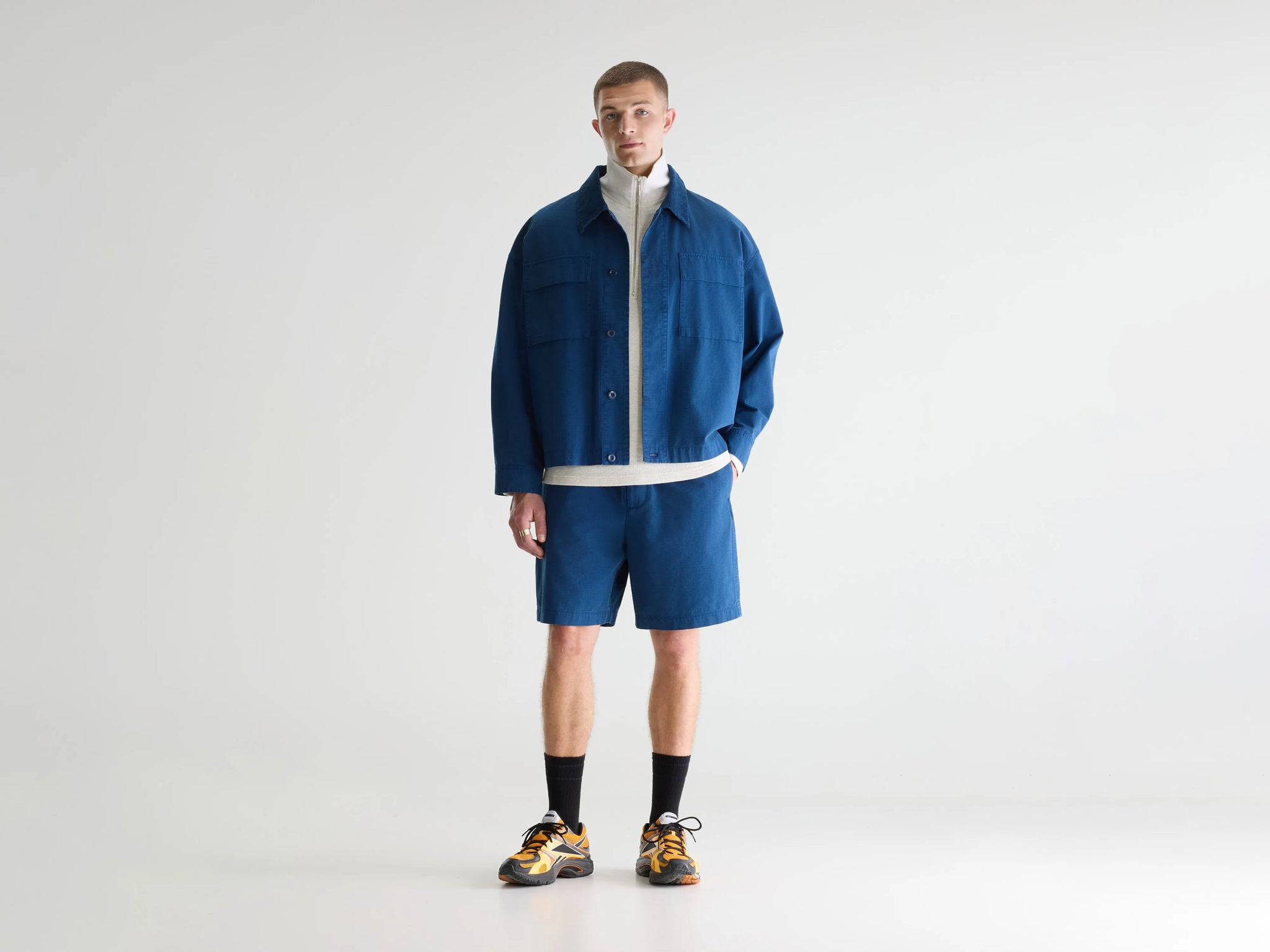 Navy workwear style overshirt for men | Bellerose