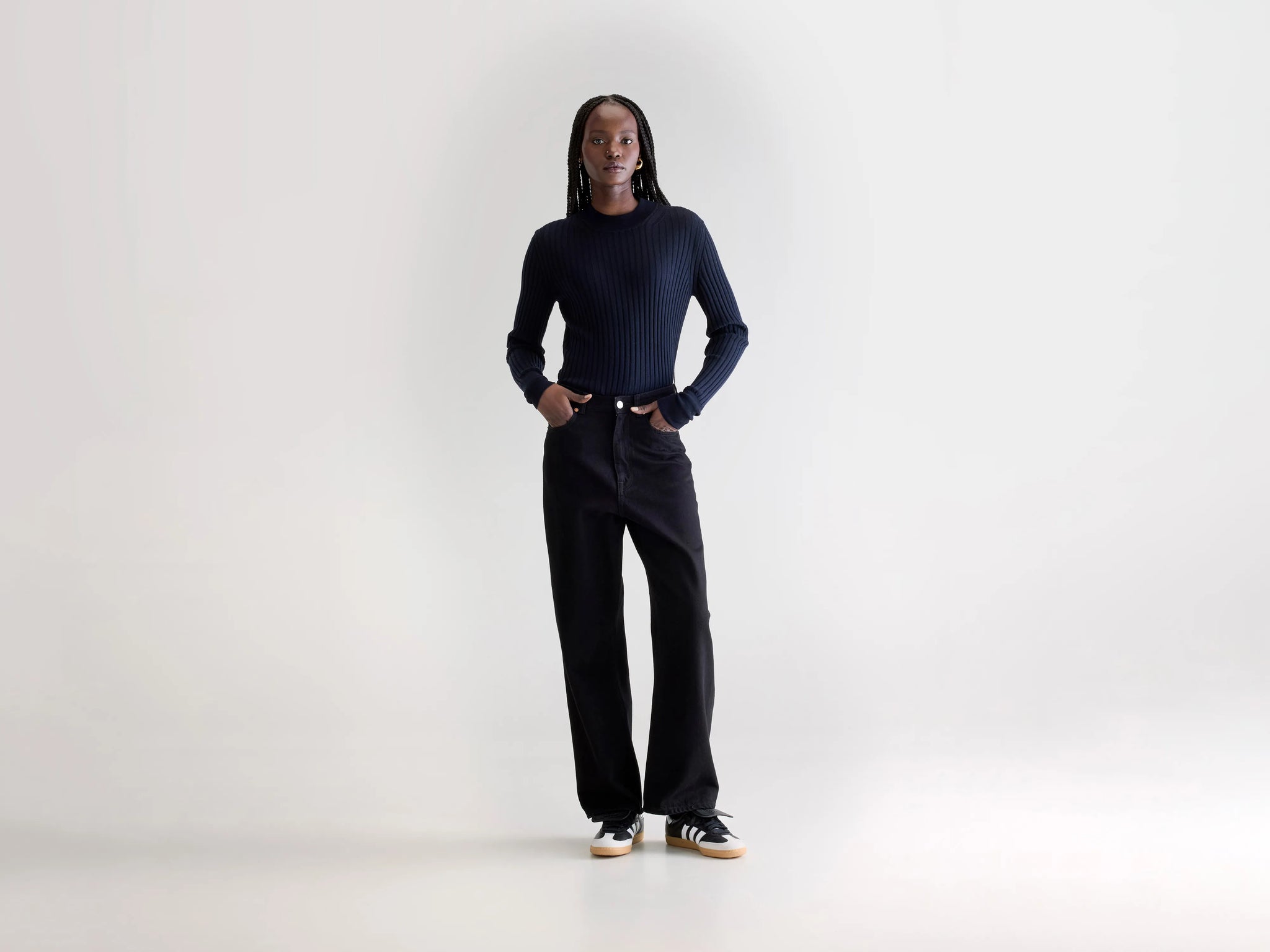 Hip-hugging jeans in black rinse for women | Bellerose