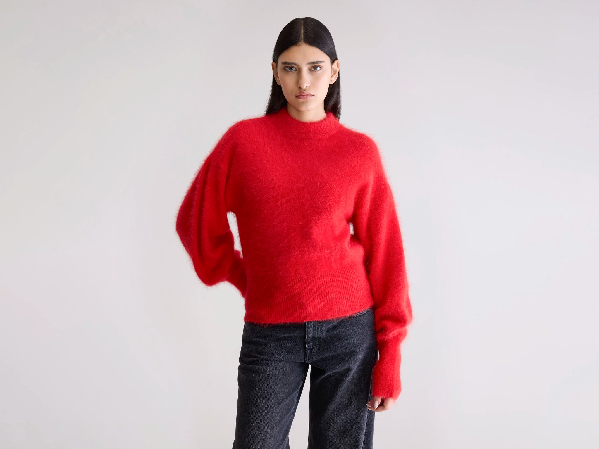 Red angora sweater for women | Bellerose