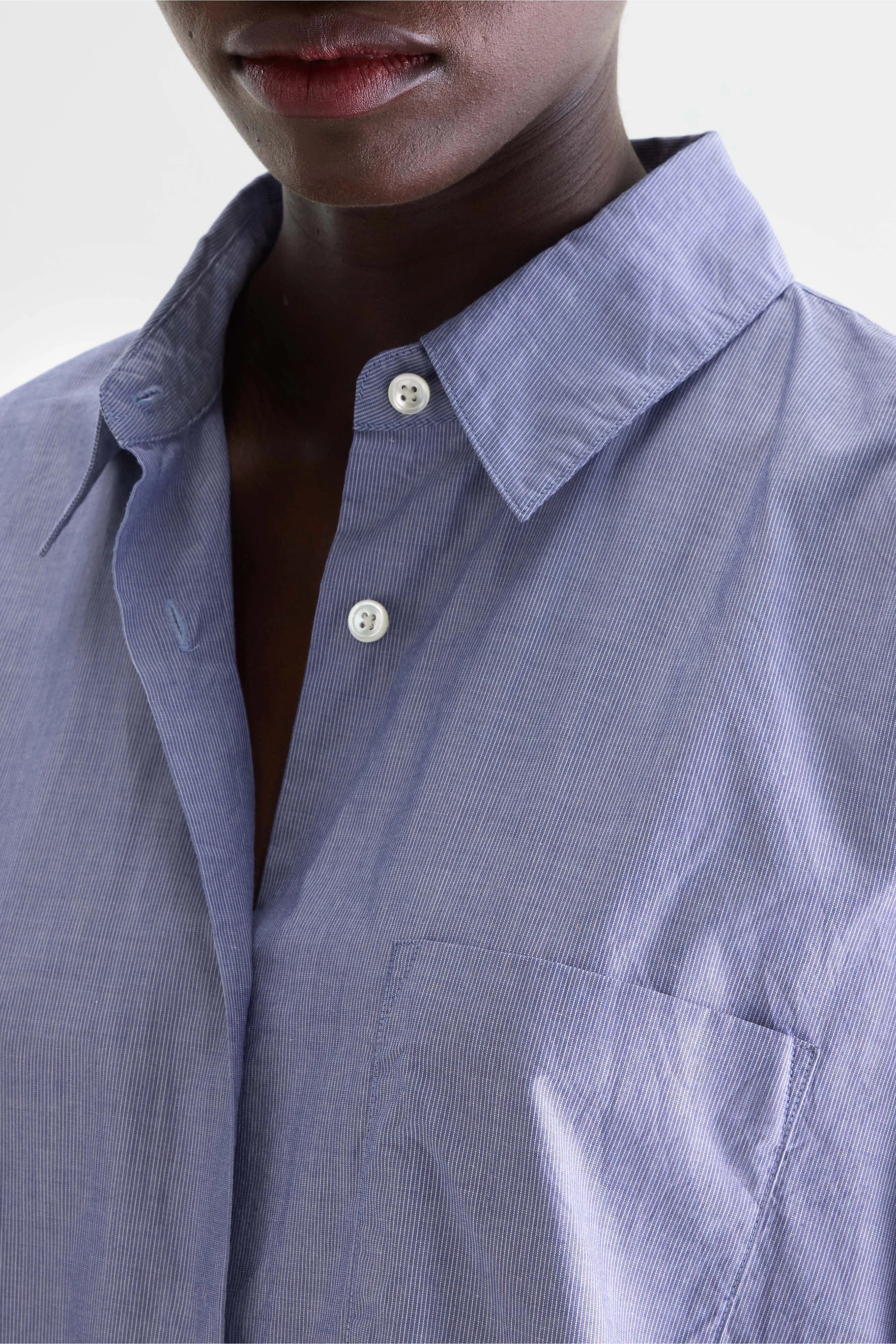 Women's crisp blue oversized poplin shirt | Bellerose