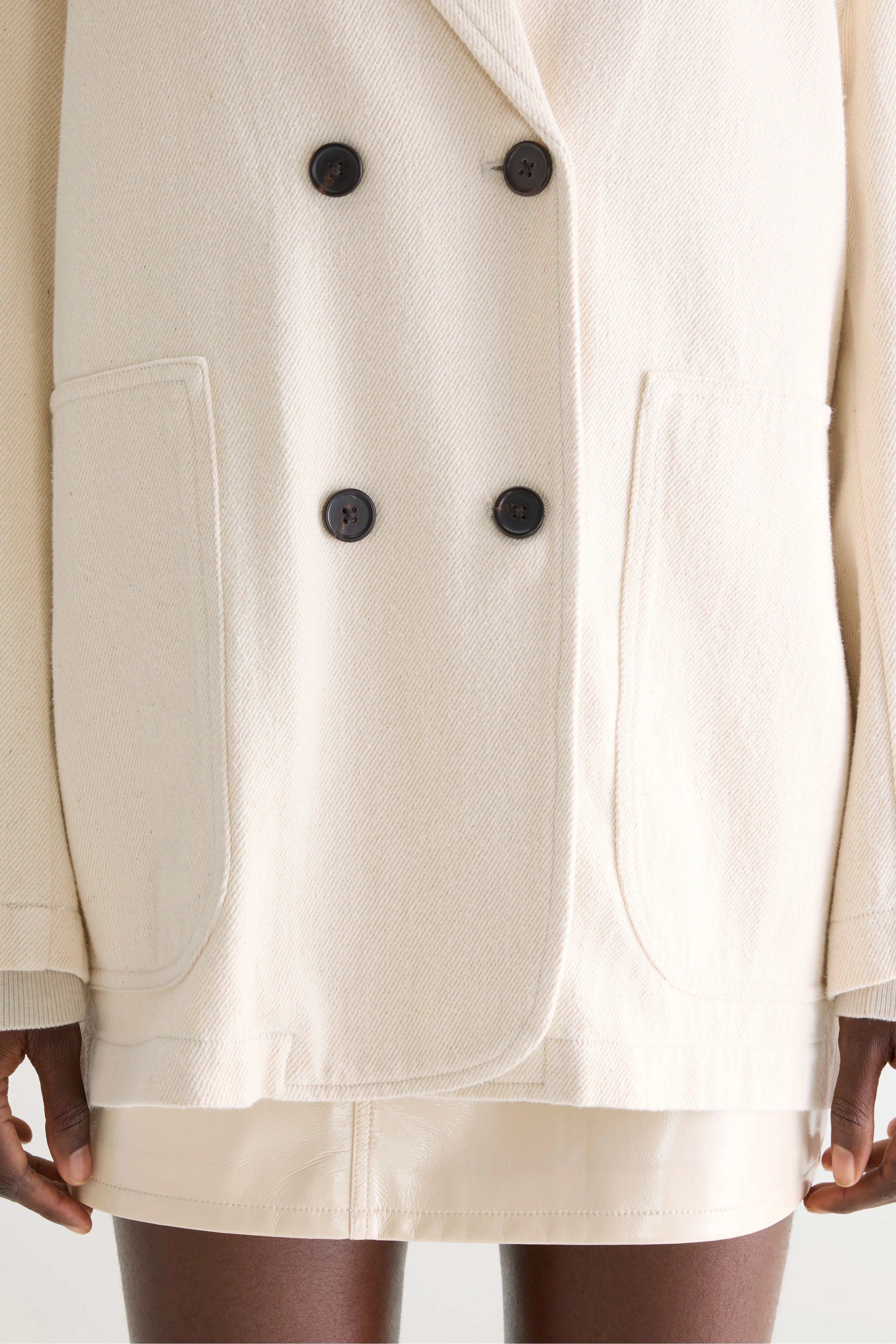 Women's cream relaxed blazer in soft cotton | Bellerose