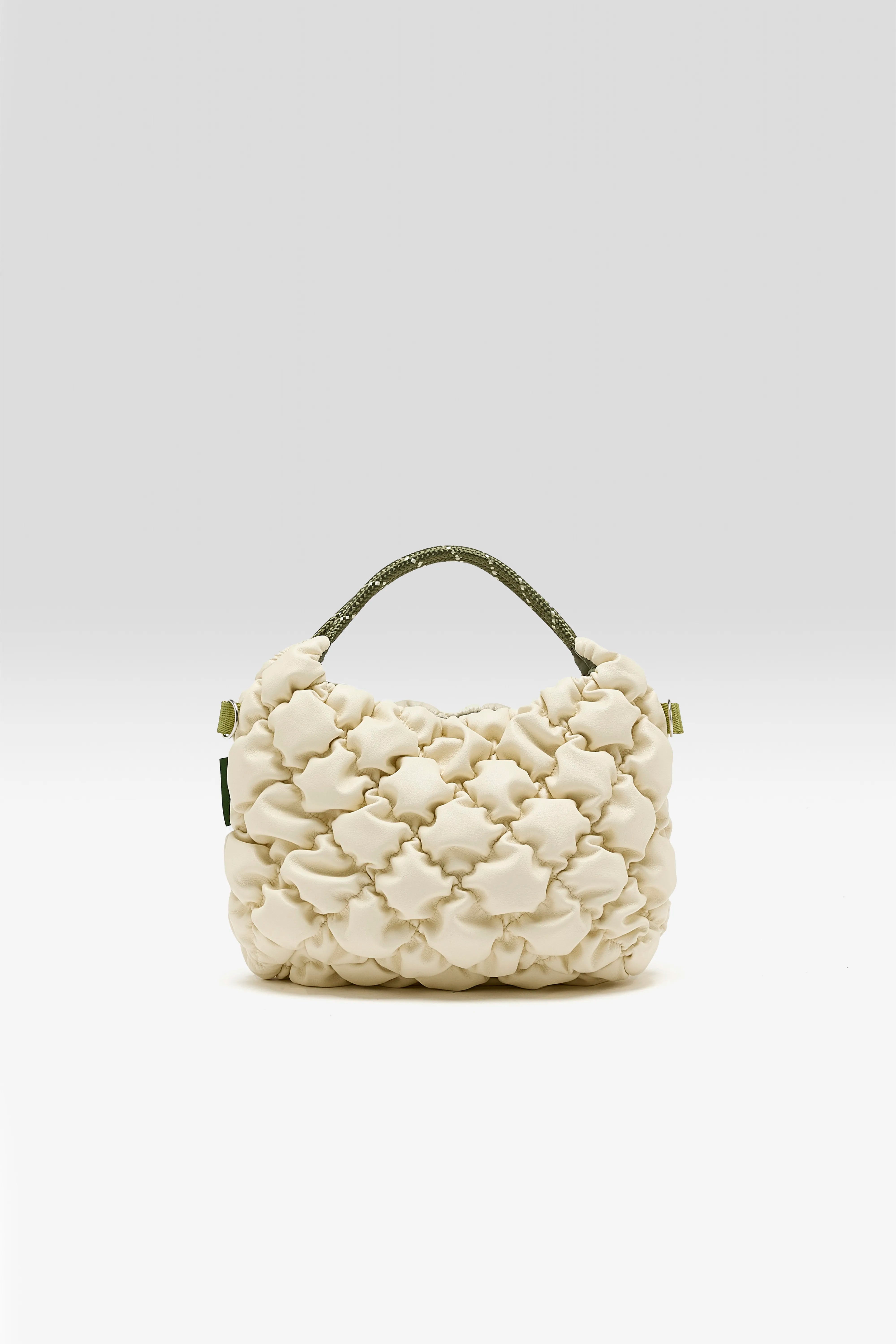 Women's cream faux leather padded shoulder bag | Bellerose