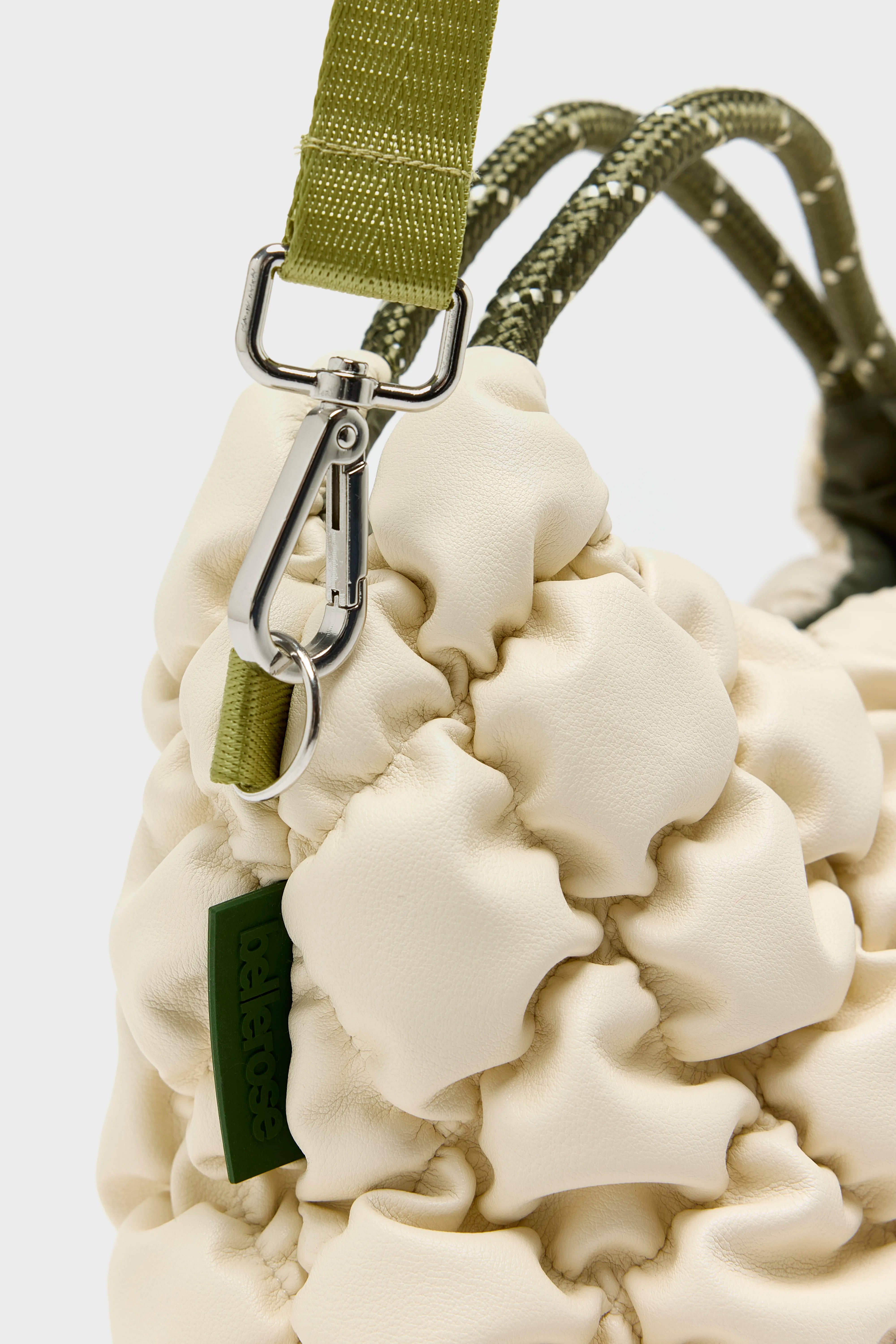 Women's cream faux leather padded shoulder bag | Bellerose