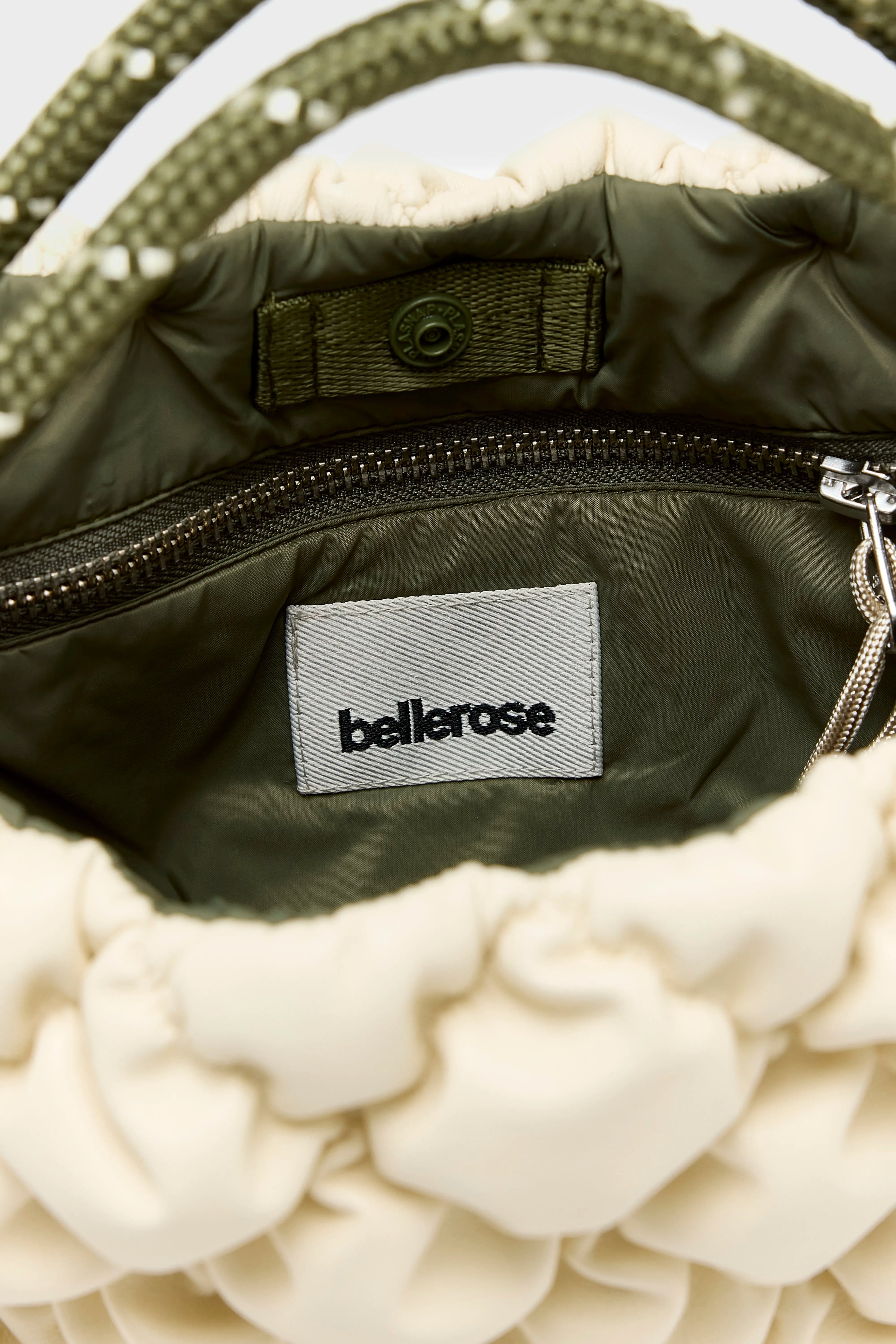Women's cream faux leather padded shoulder bag | Bellerose